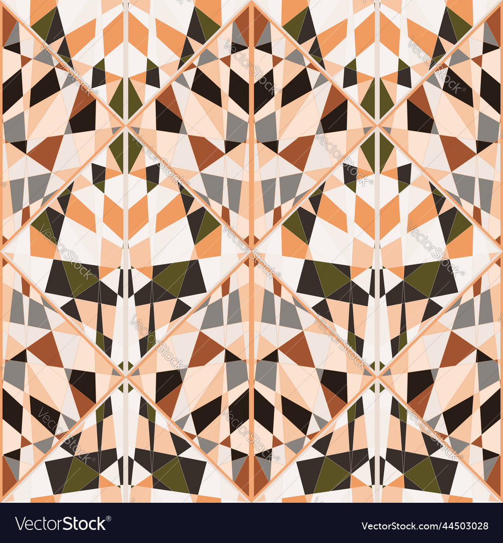 Decorative kaleidoscope mosaic ornament abstract Vector Image