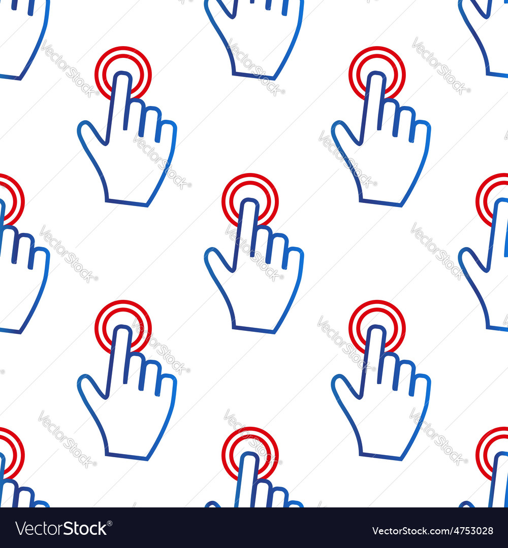 Finger tap pattern Royalty Free Vector Image - VectorStock