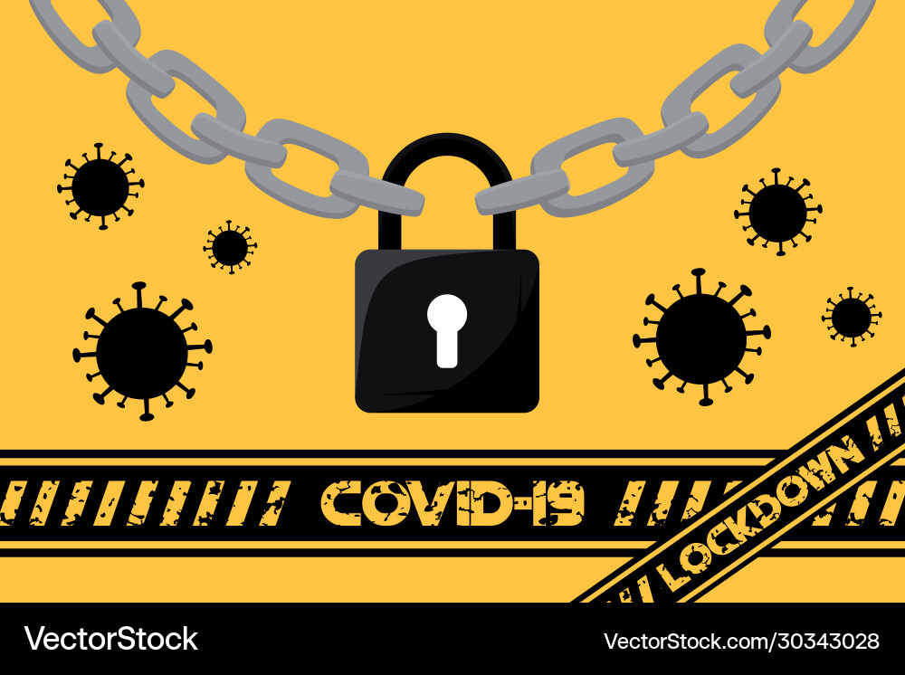Lockdown coronavirus covid-19 pandemic world Vector Image