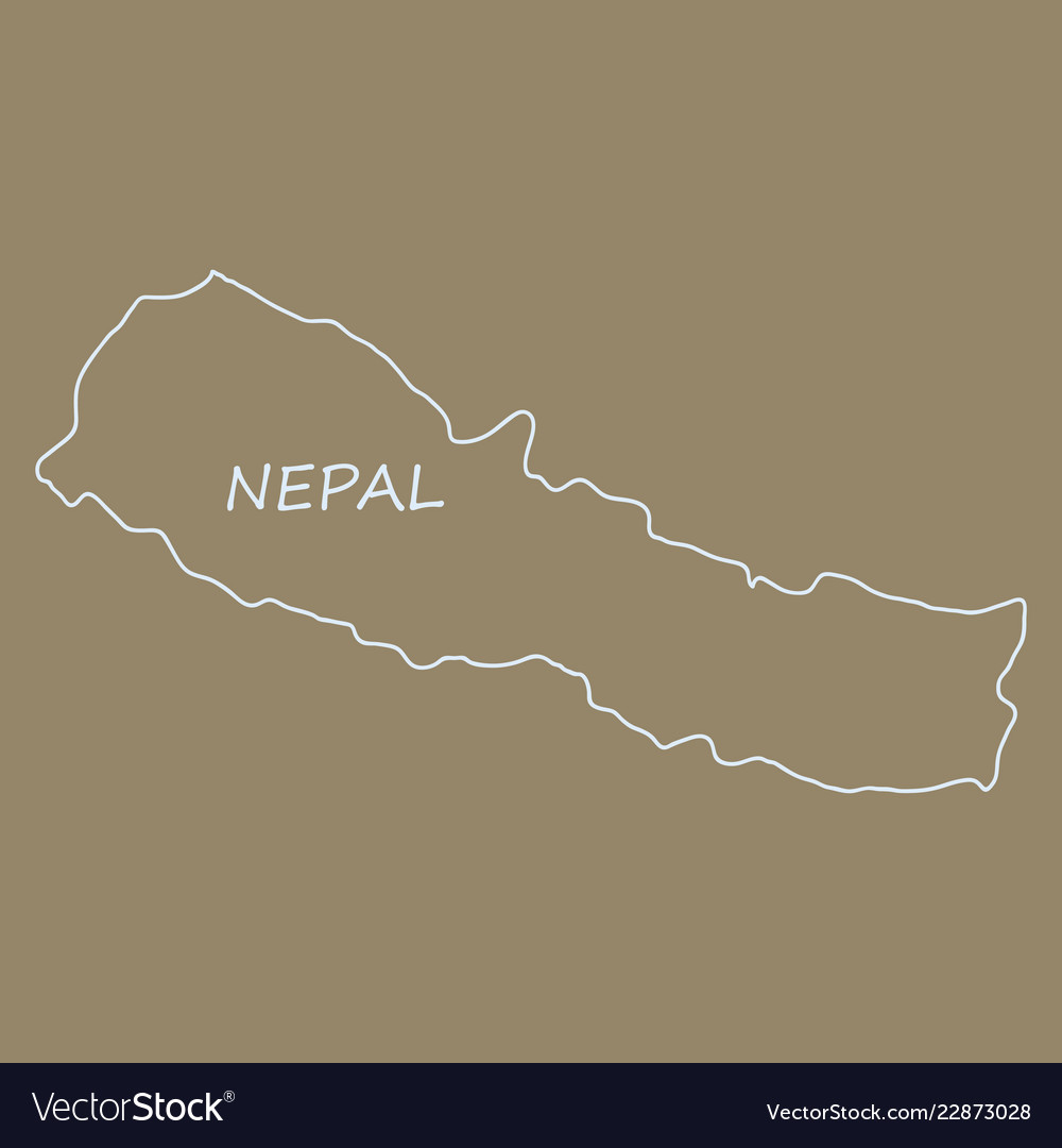 Nepal map with shadow effect Royalty Free Vector Image
