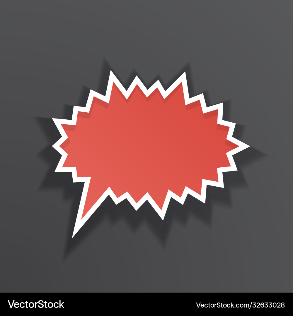 Red Talking Bubble Template