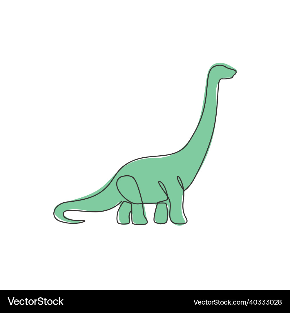 Single continuous line drawing of long neck Vector Image