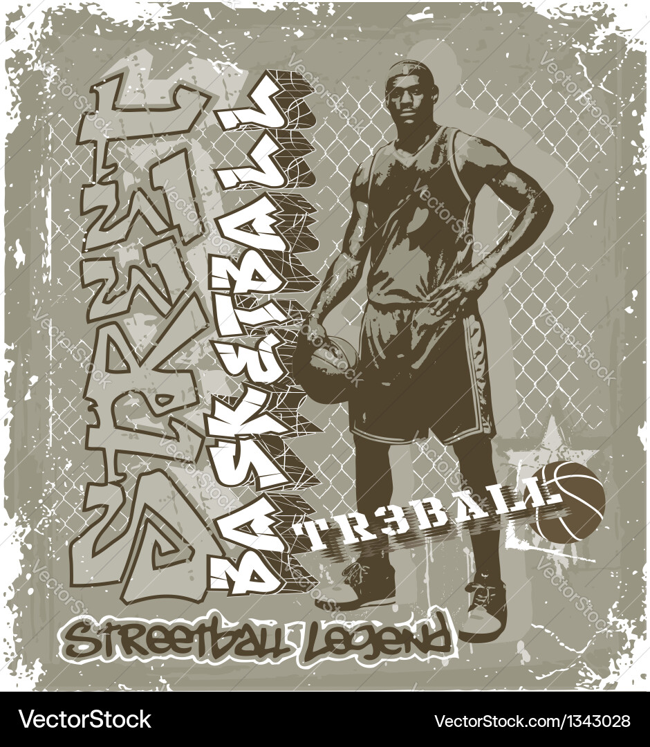 Streetball basketball Royalty Free Vector Image