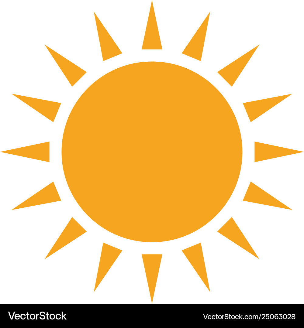 Sun clip art design isolated Royalty Free Vector Image