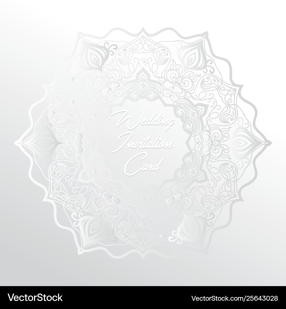 Wedding invitation card paper cut design Vector Image