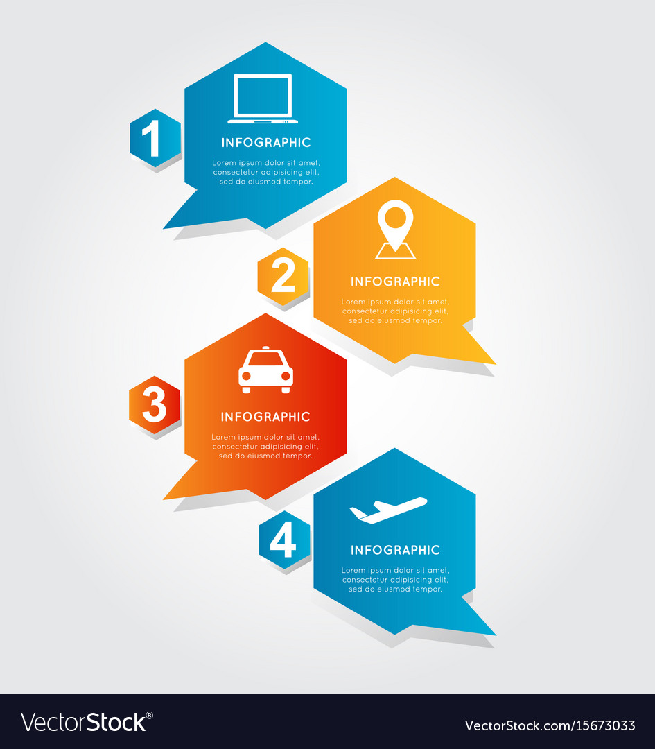 Abstract business infographics options template Vector Image