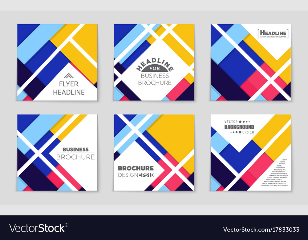 Abstract layout background set for art Royalty Free Vector