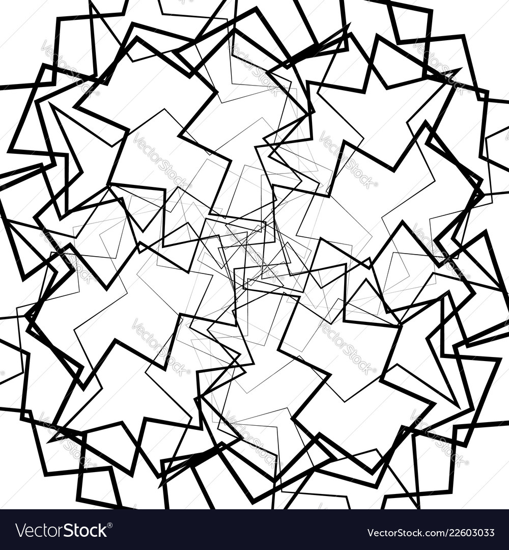 Abstract lines pattern with distortion black Vector Image