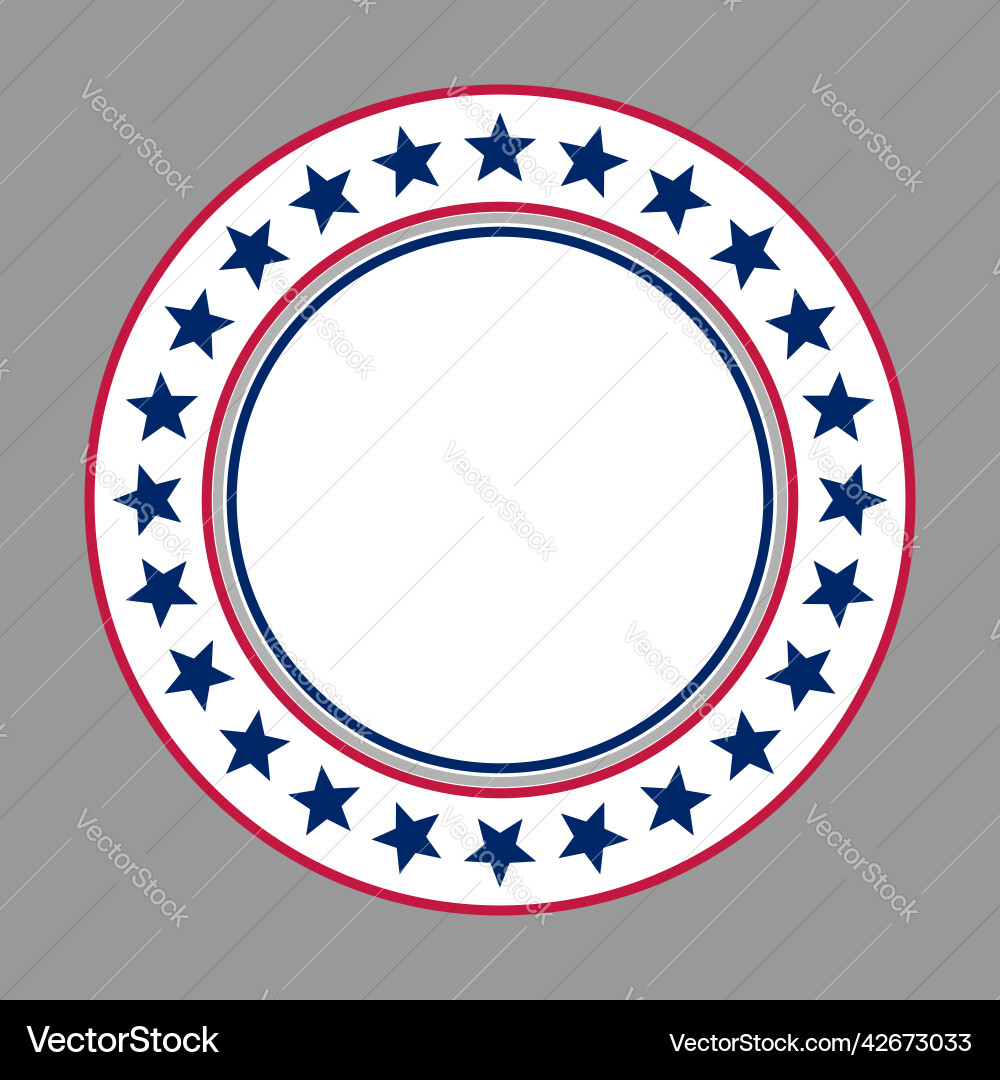 American flag symbols circle design template Vector Image