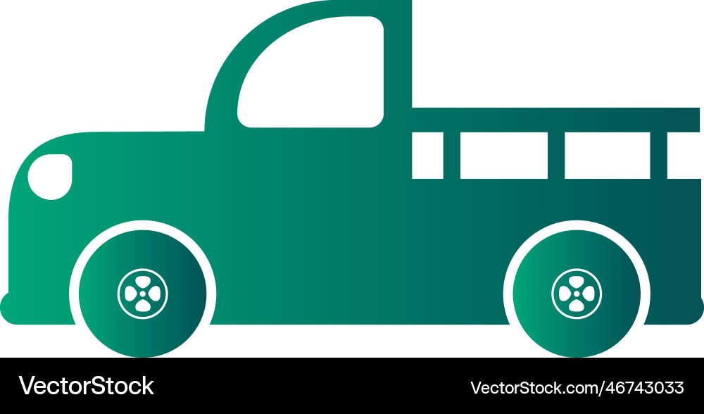 Isolated colored pick up truck icon flat design Vector Image