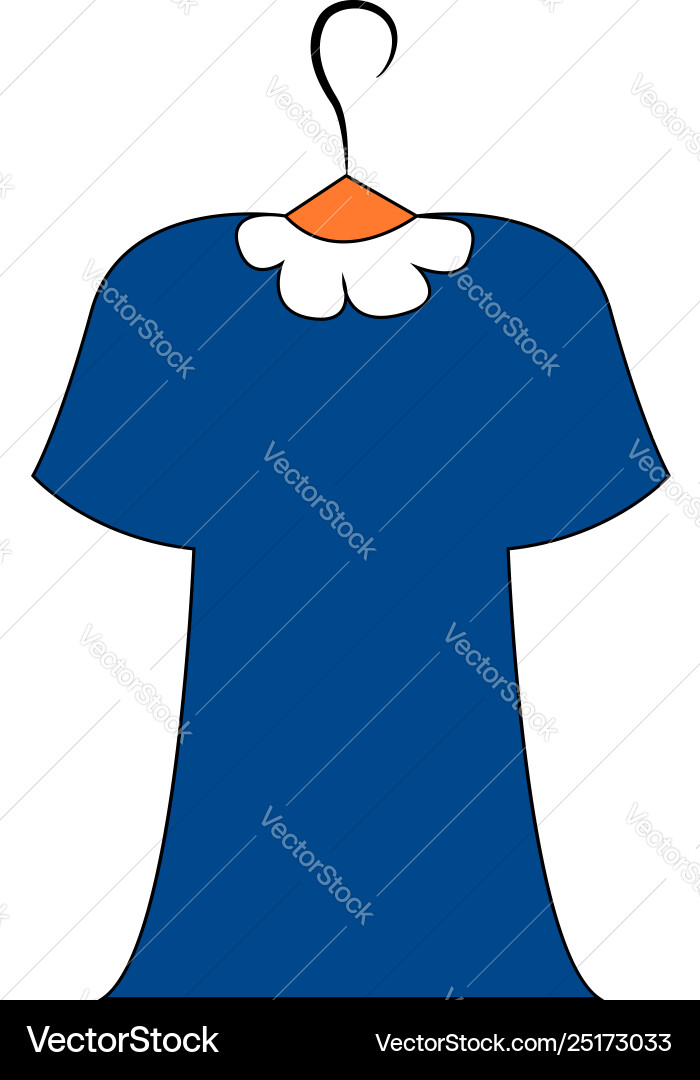 Long blue shirt or color Royalty Free Vector Image