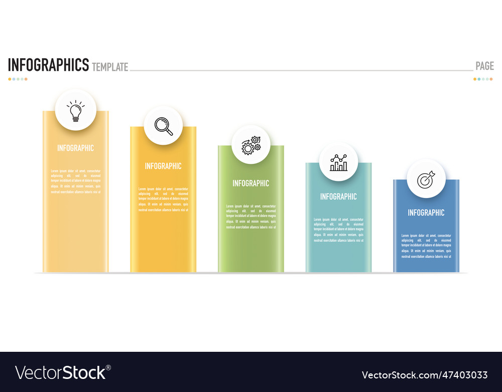 Metallic textures rectangular infographic Vector Image