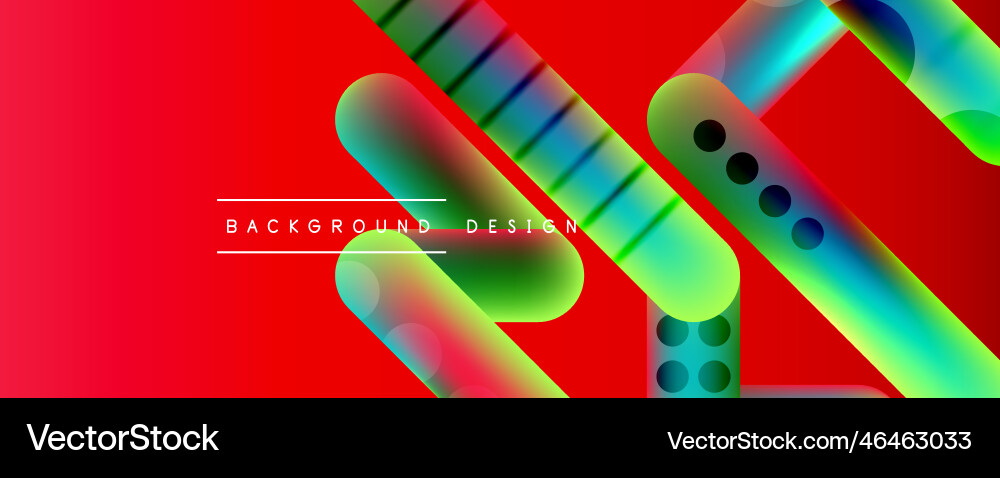 Round shapes and lines with fluid gradients Vector Image