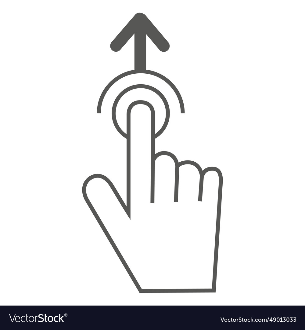 Swipe Up Gesture Icon Royalty Free Vector Image
