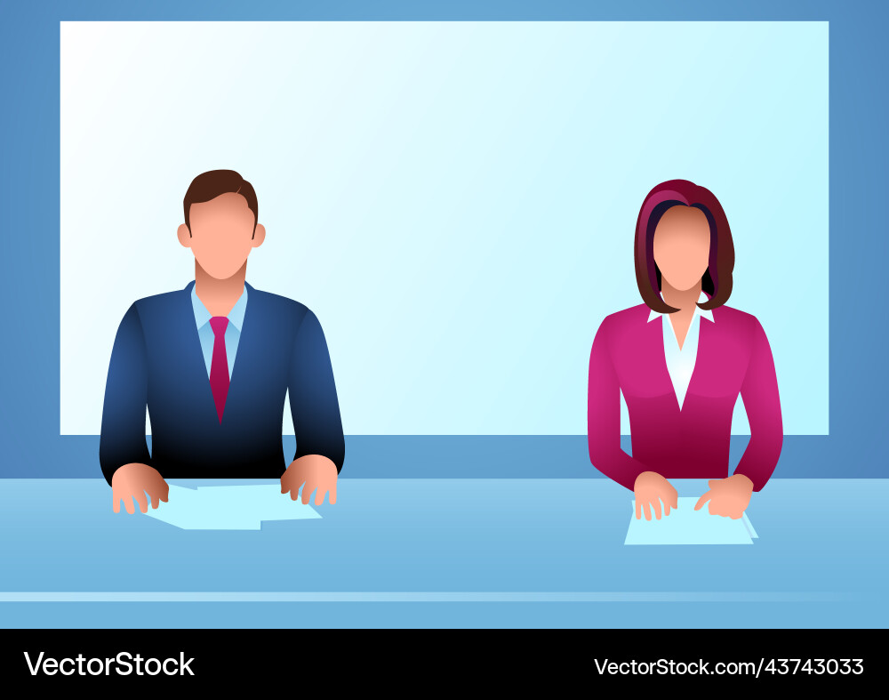 Television news anchor Royalty Free Vector Image