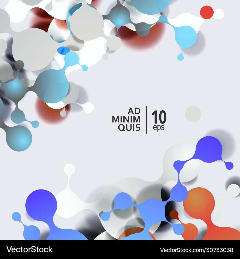 Abstract background with connect metaballs used Vector Image