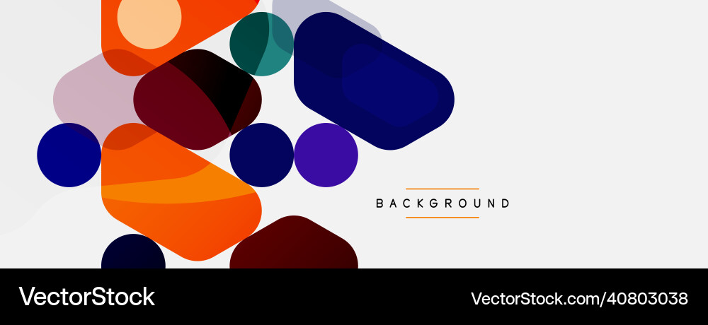 Abstract round geometric shapes and circles Vector Image