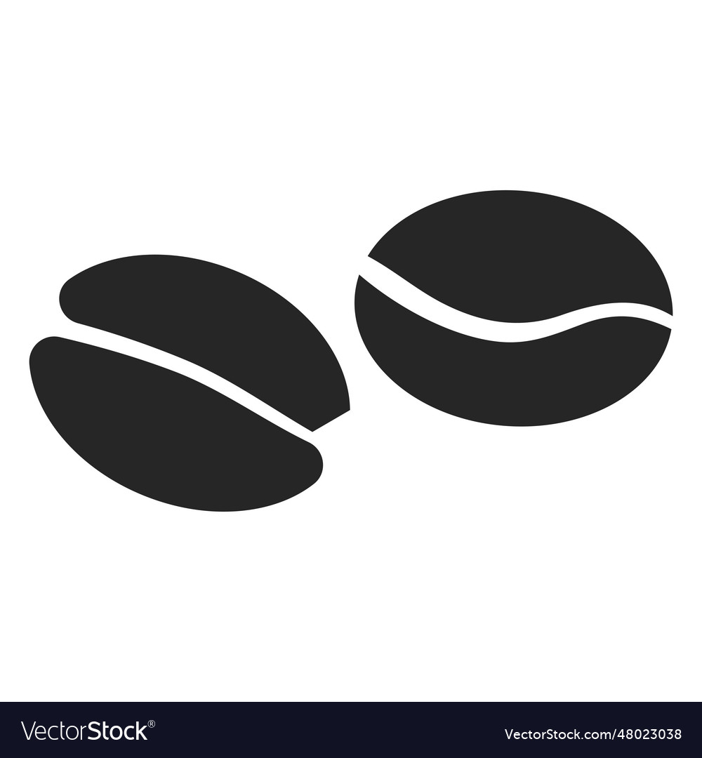 Coffee bean flat icon Royalty Free Vector Image Coffee bean flat icon Royalty Free Vector Image