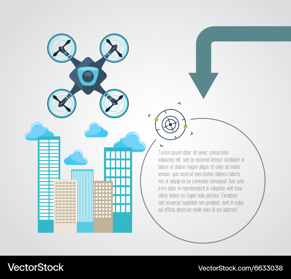 Drone technology design Royalty Free Vector Image