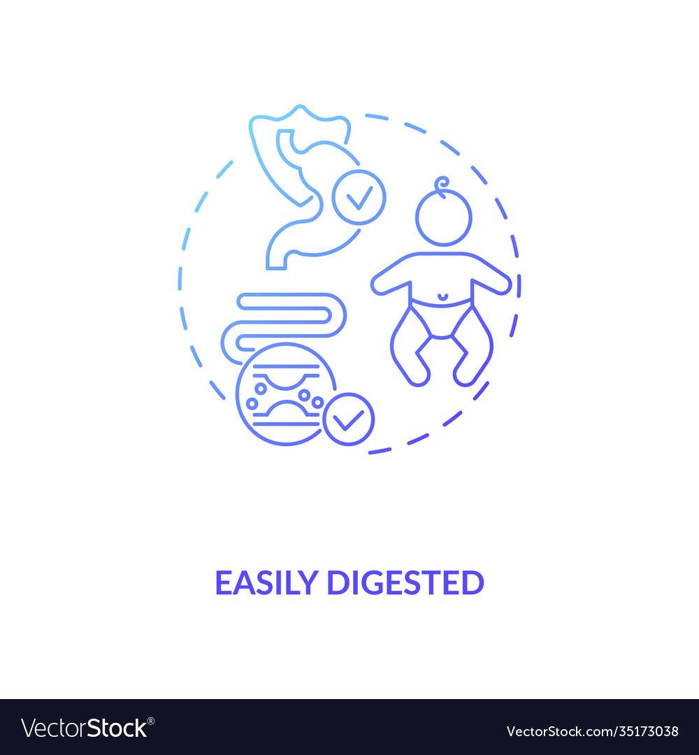 Easily digested concept icon Royalty Free Vector Image