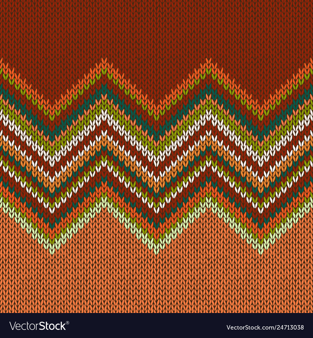 Knitted seamless pattern Royalty Free Vector Image