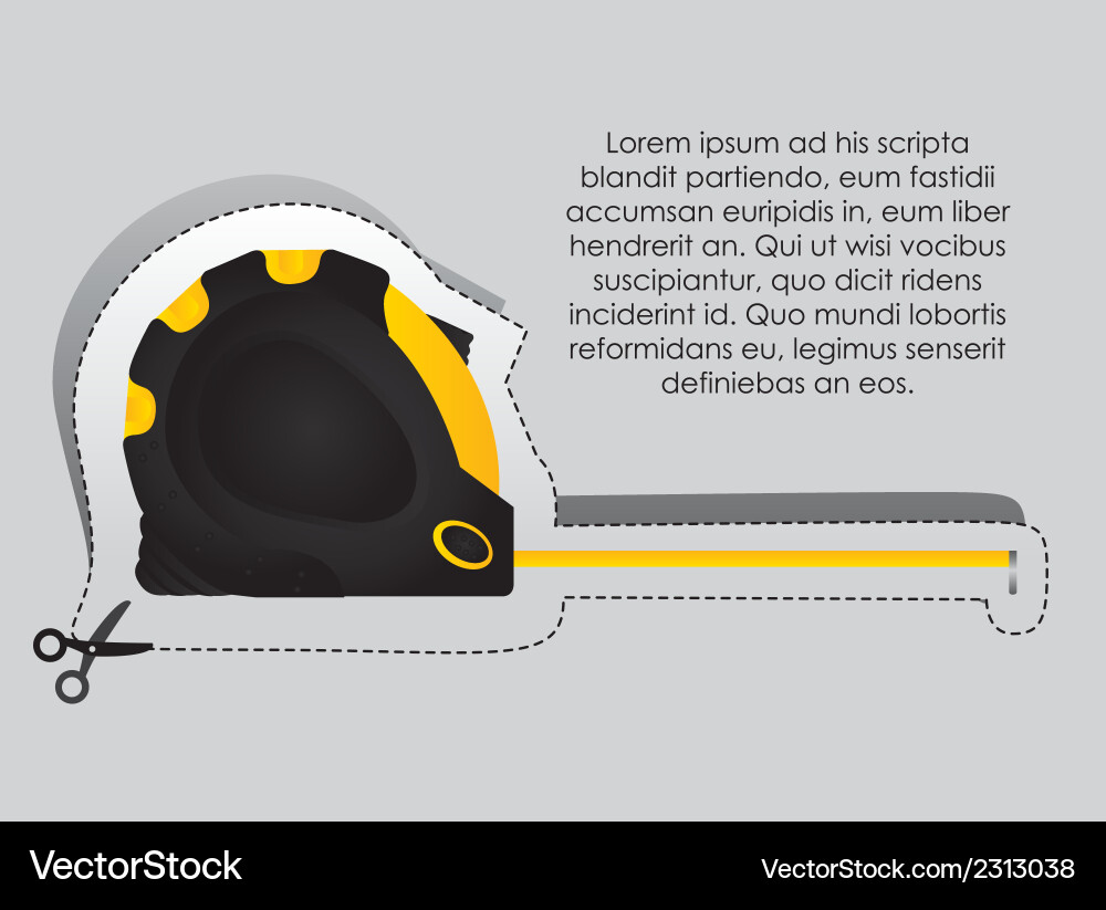 Label of a meter with cutting lines Royalty Free Vector