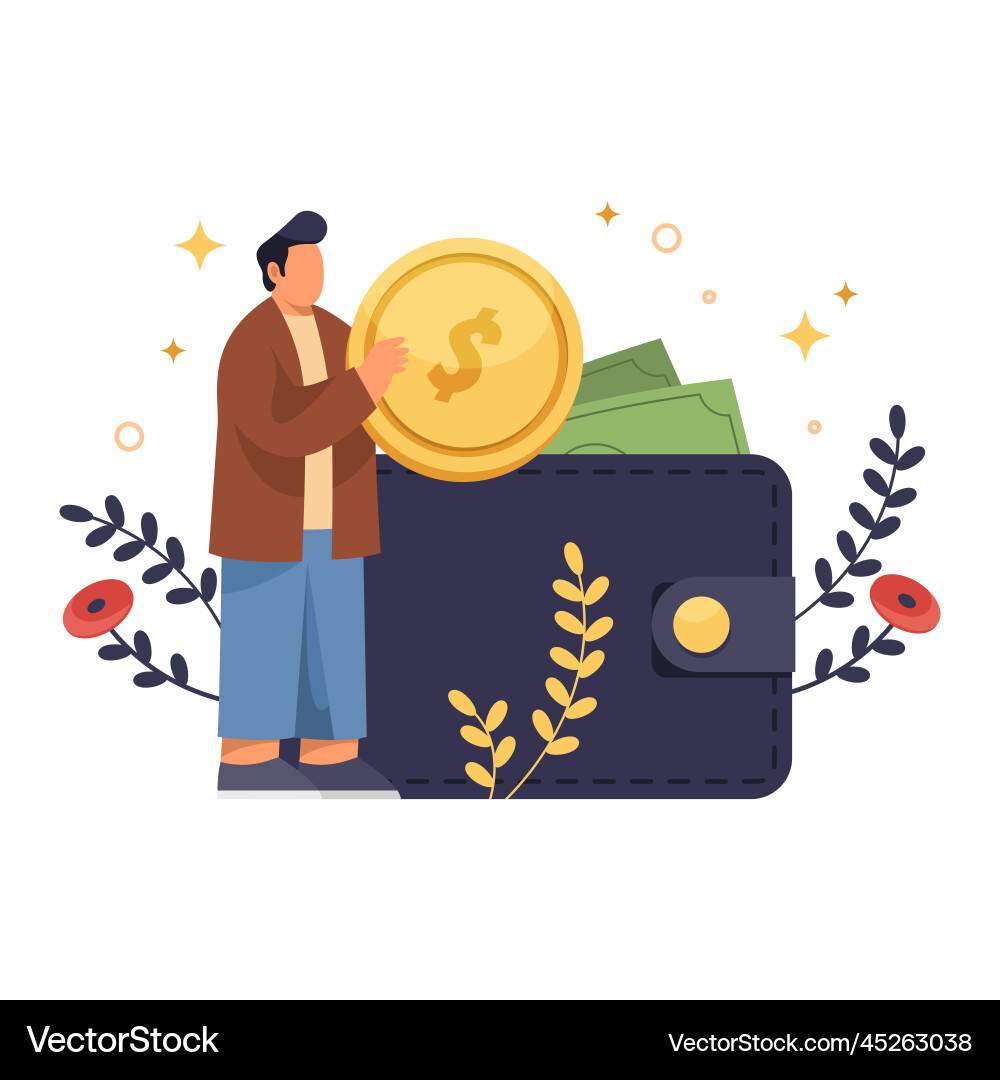 Money income or earnings Royalty Free Vector Image