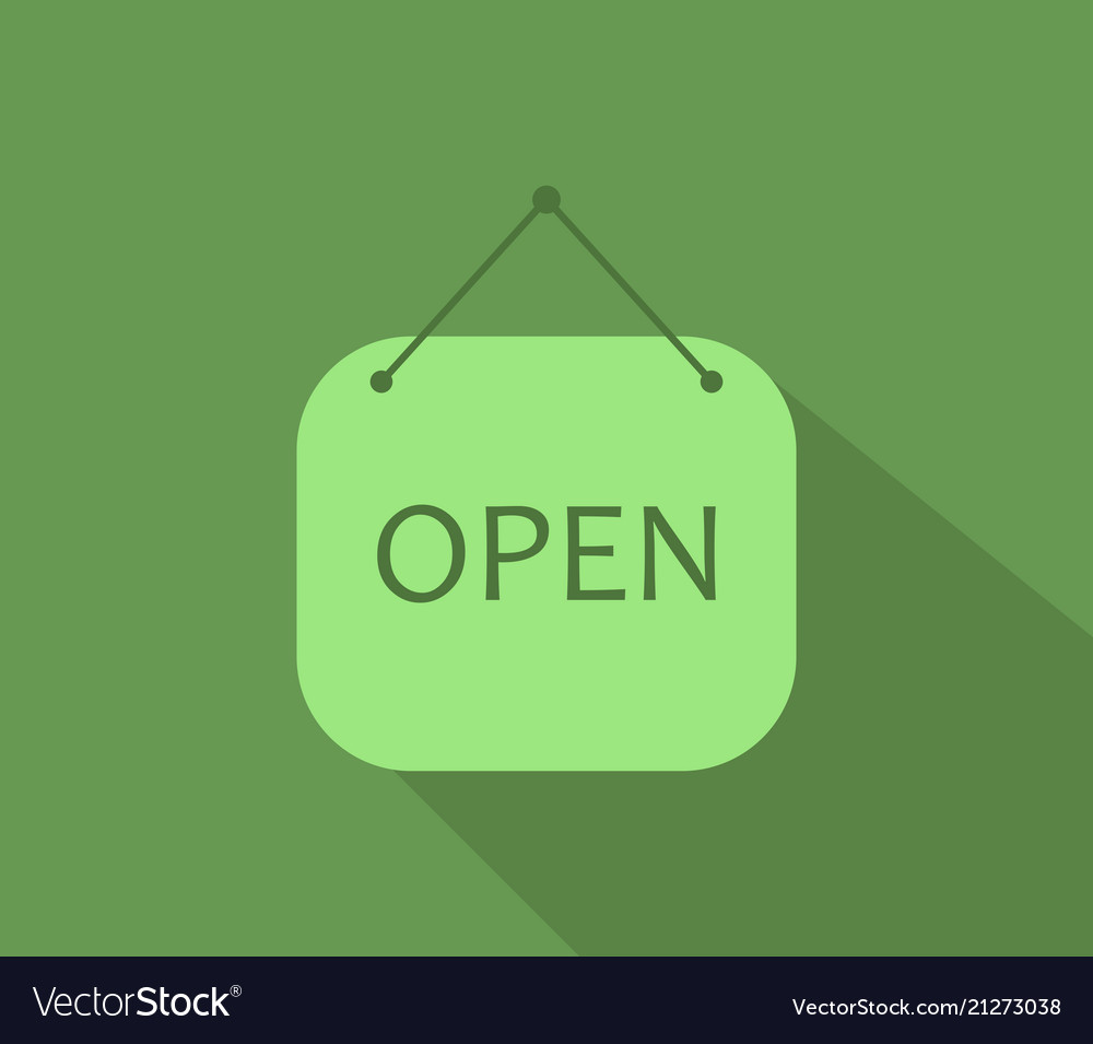 Open sign icon Royalty Free Vector Image - VectorStock