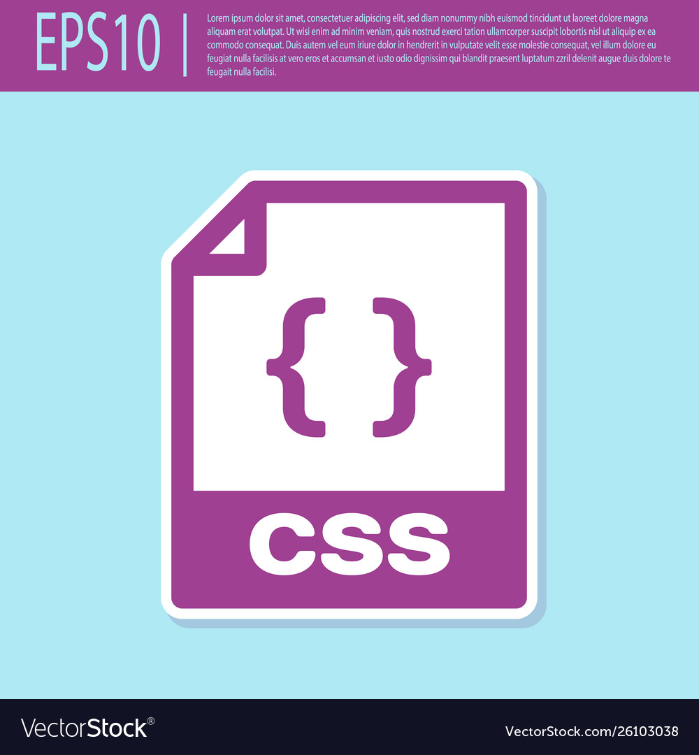 Retro purple css file document icon download css Vector Image Retro purple css file document icon download css Vector Image