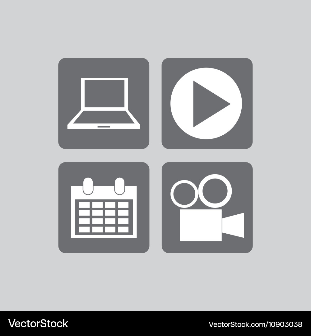 Socia media related icons image Royalty Free Vector Image