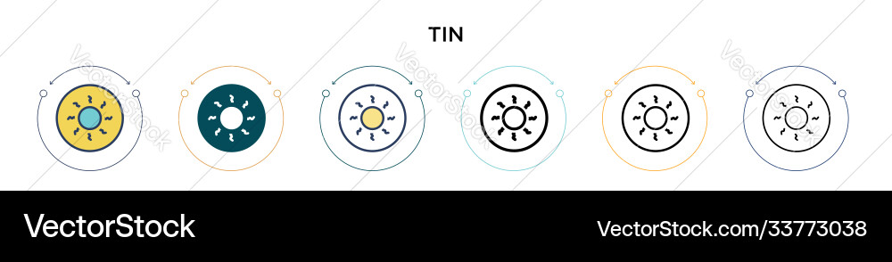 Tin icon in filled thin line outline and stroke Vector Image