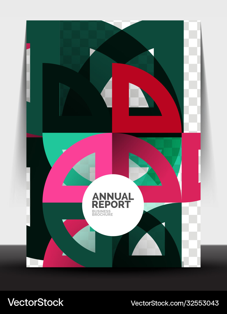 Business flyer annual report circle and triangle Vector Image