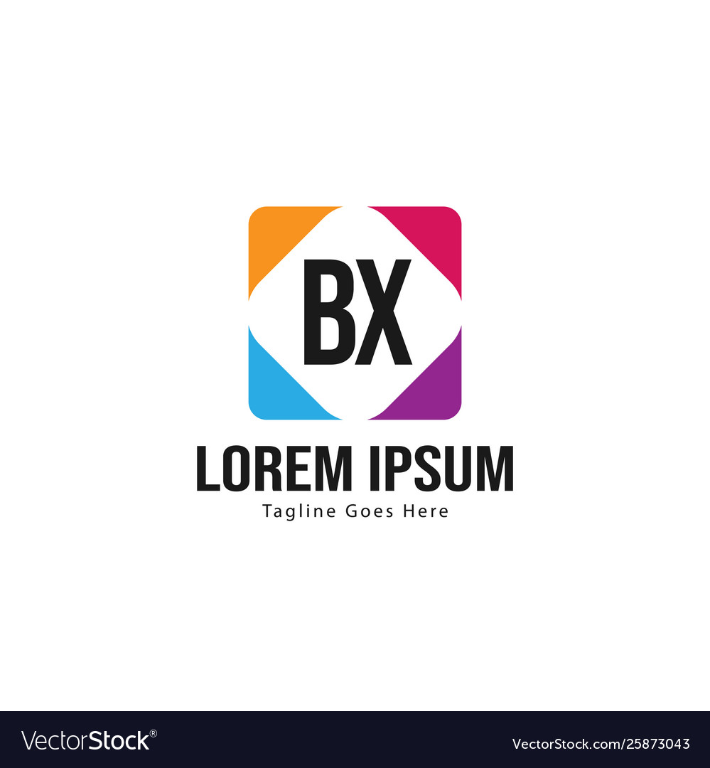 Bx letter logo design creative modern letters Vector Image