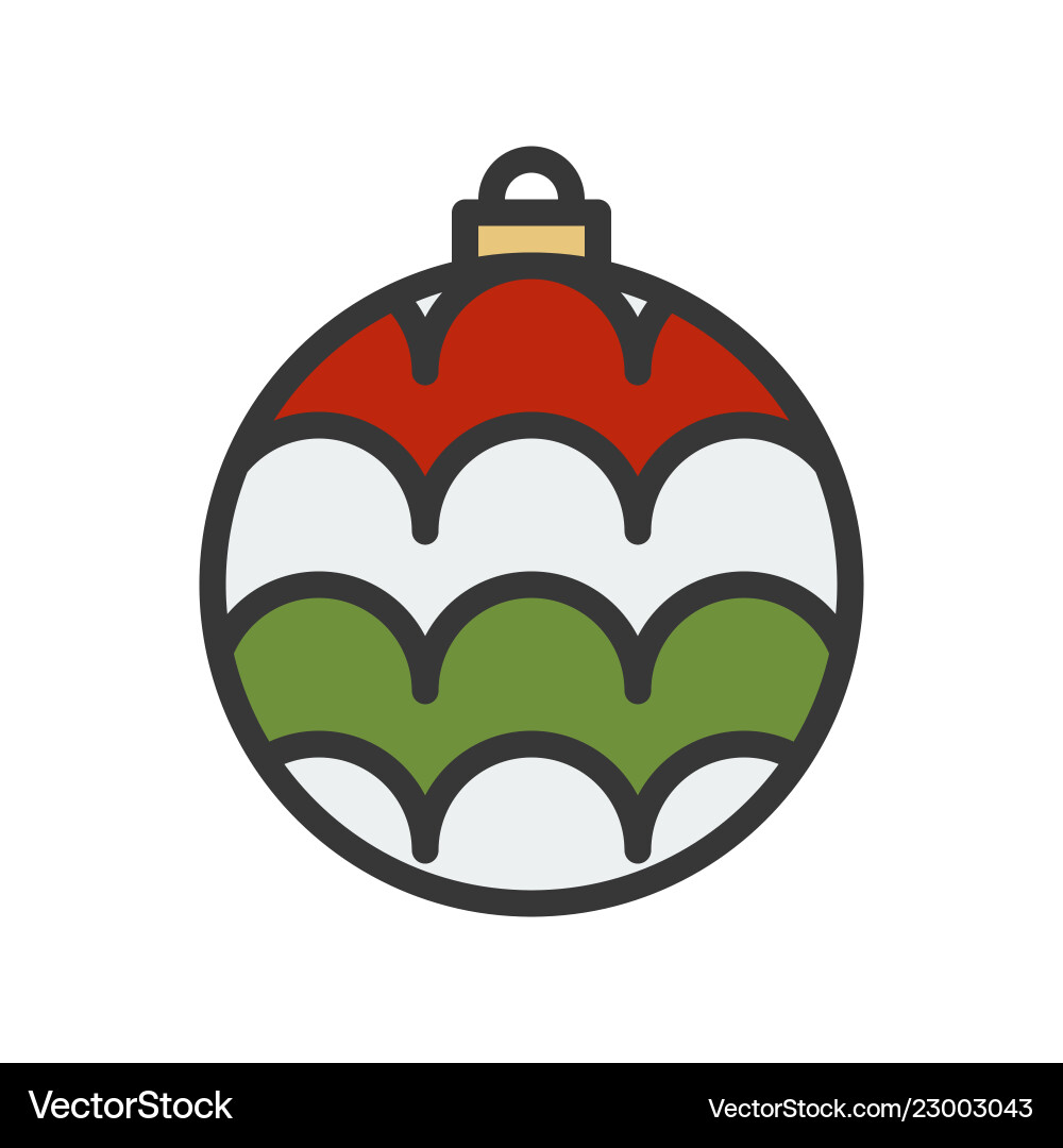 Christmas ball bauble icon suitable for use Vector Image
