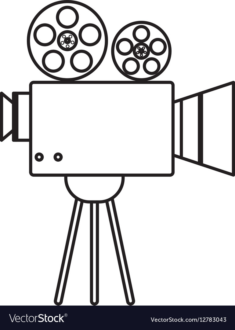 Cinema camcorder technology Royalty Free Vector Image