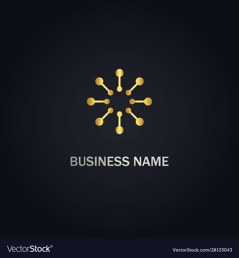 Circle round connection logo Royalty Free Vector Image