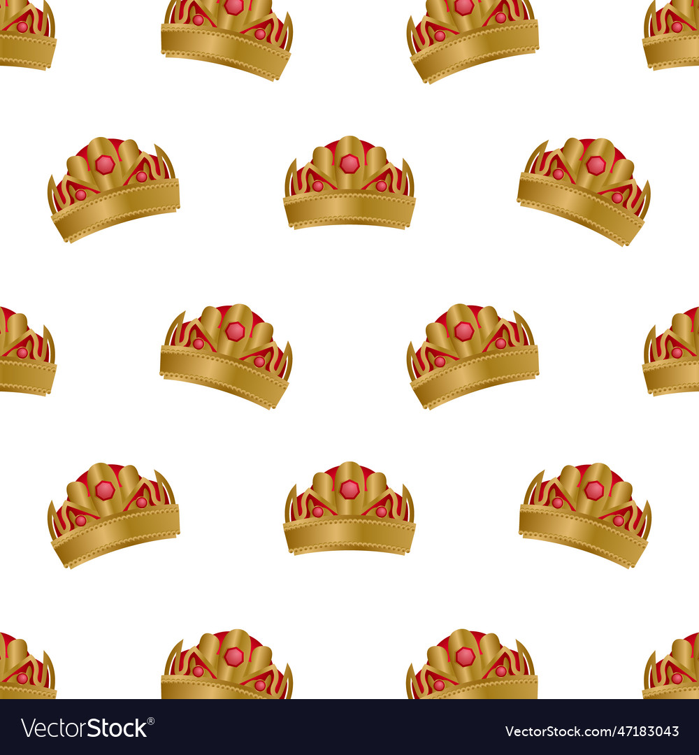 Crown pattern background wallpaper Royalty Free Vector Image