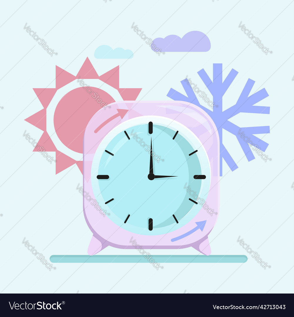Daylight saving time Royalty Free Vector Image