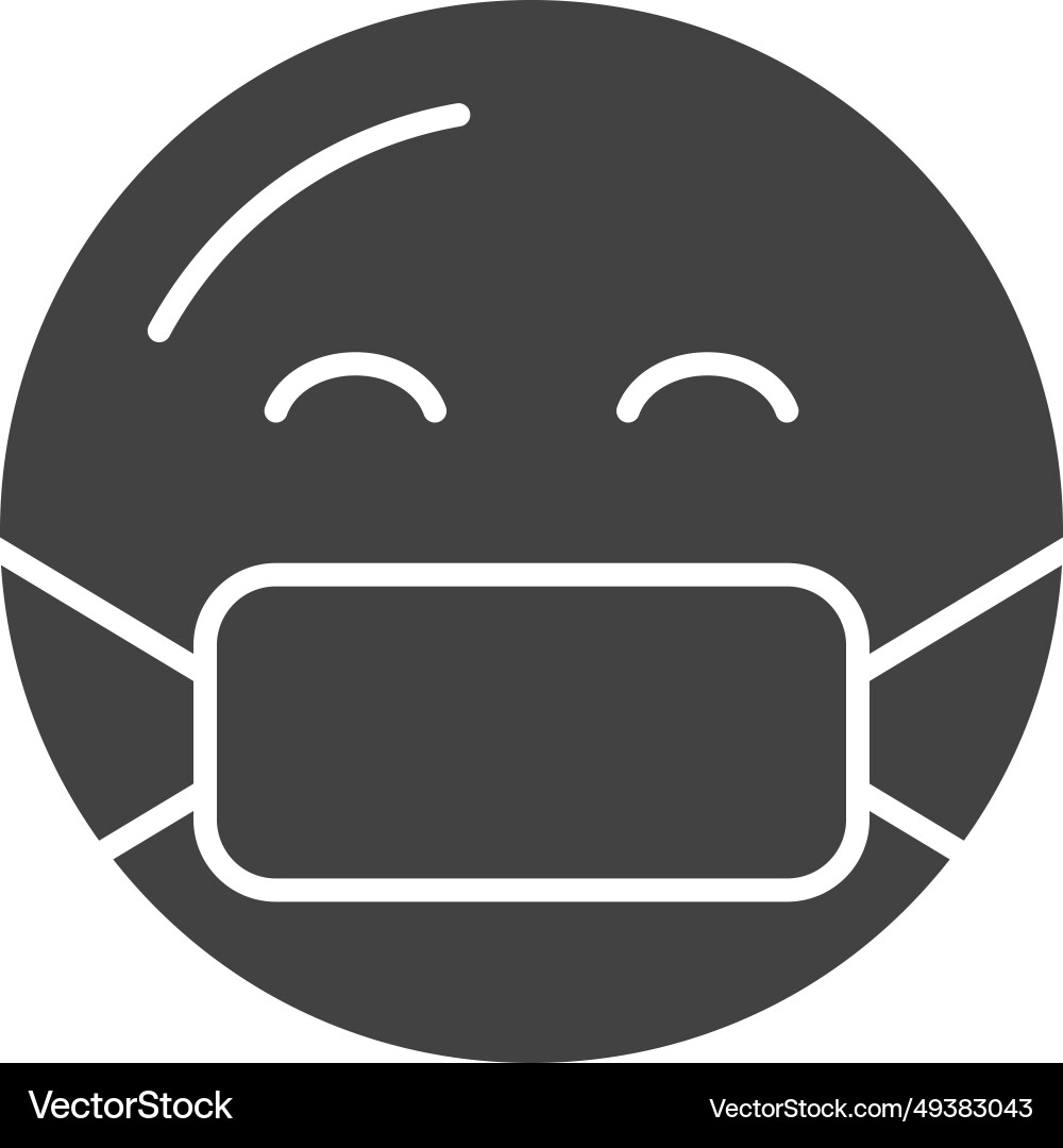 Face with medical mask icon image Royalty Free Vector Image