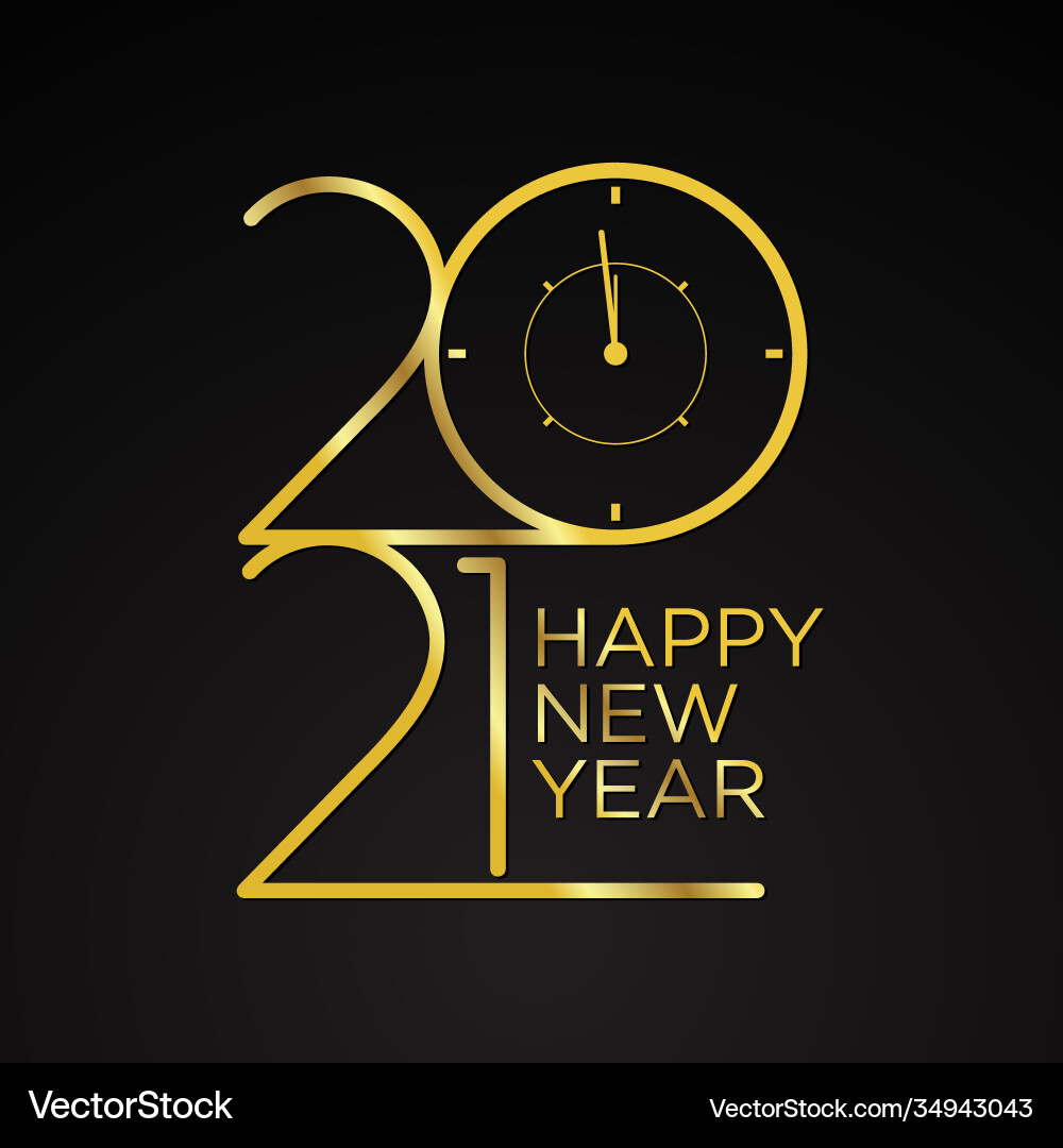 Happy new year 202 luxury Royalty Free Vector Image