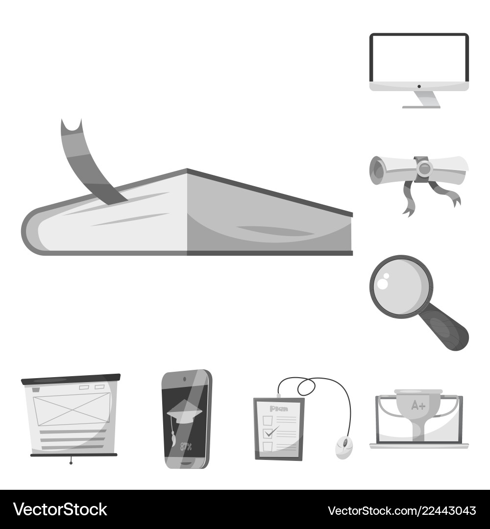 Isolated object of education and learning logo Vector Image