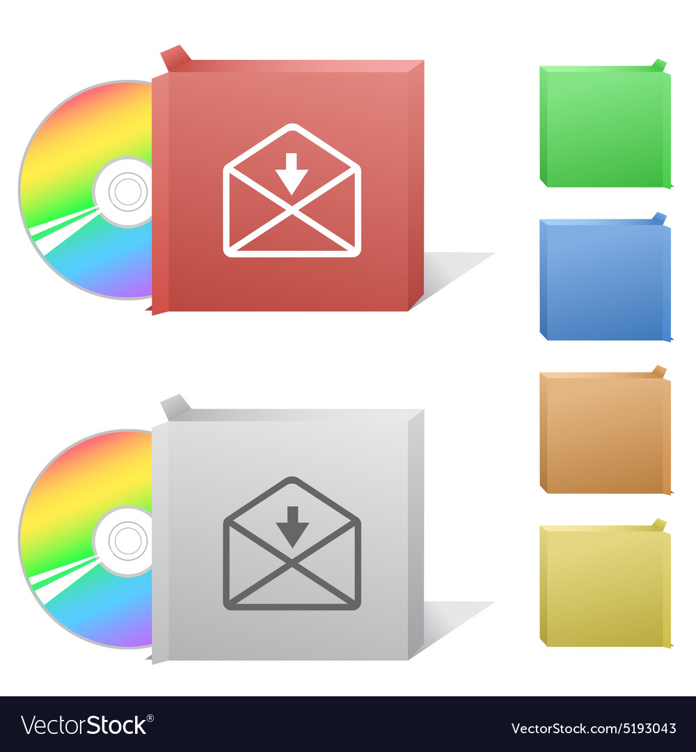 Mail down arrow Royalty Free Vector Image - VectorStock