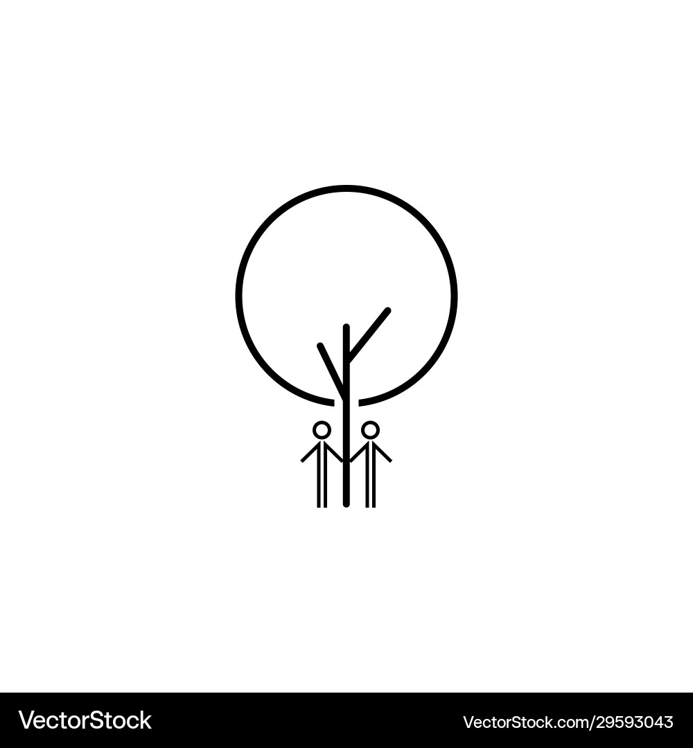 People protect nature sign and tree sign Vector Image