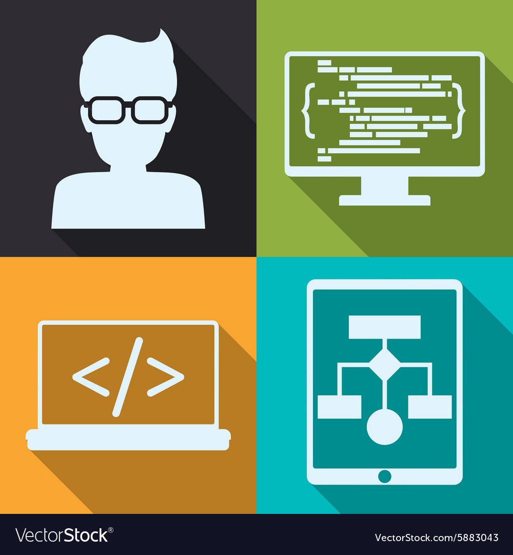 Web developer design Royalty Free Vector Image
