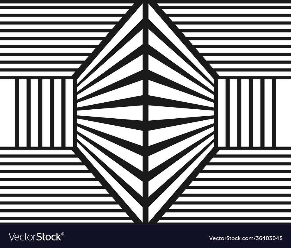 Abstract geometric pattern parallel horizontal Vector Image