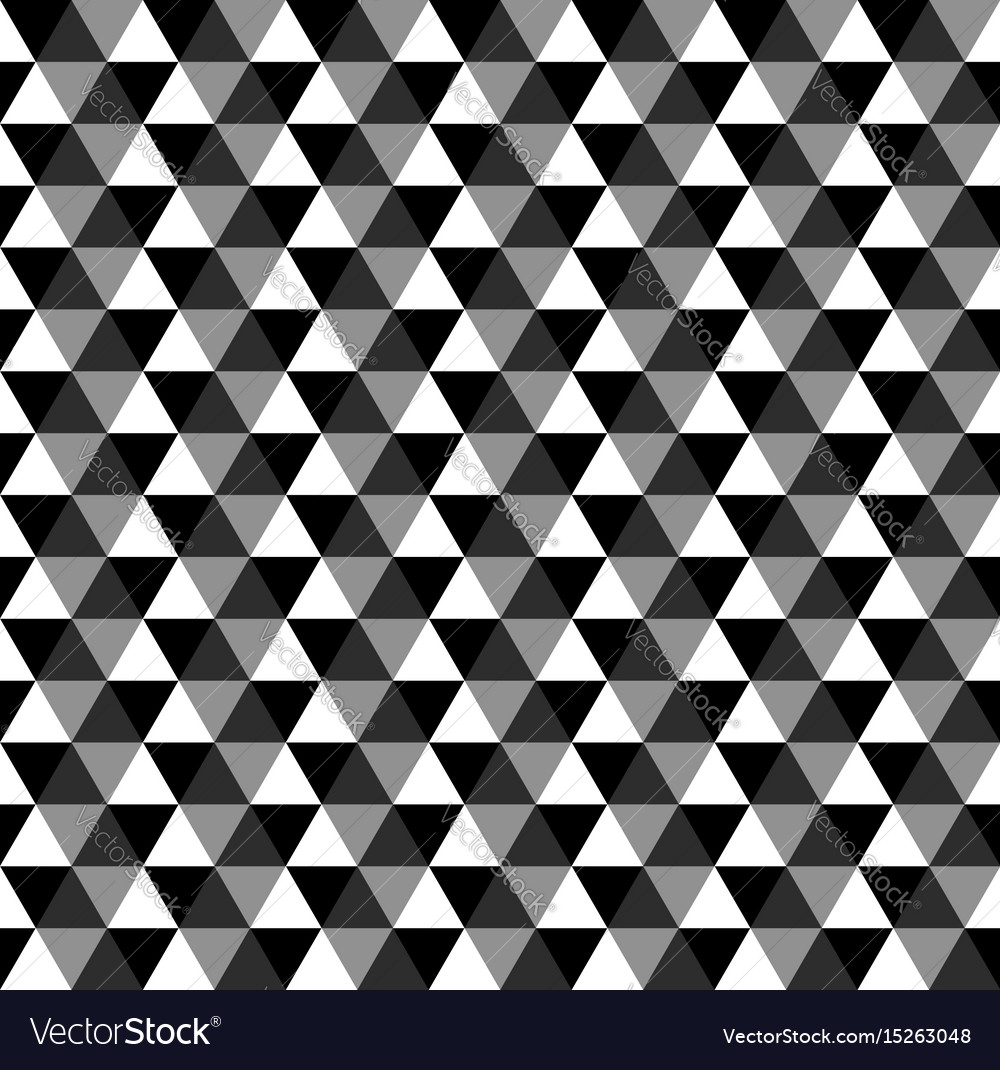 Black geometric seamless pattern of triangles Vector Image