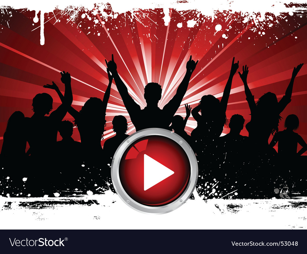 Push button to play Royalty Free Vector Image - VectorStock