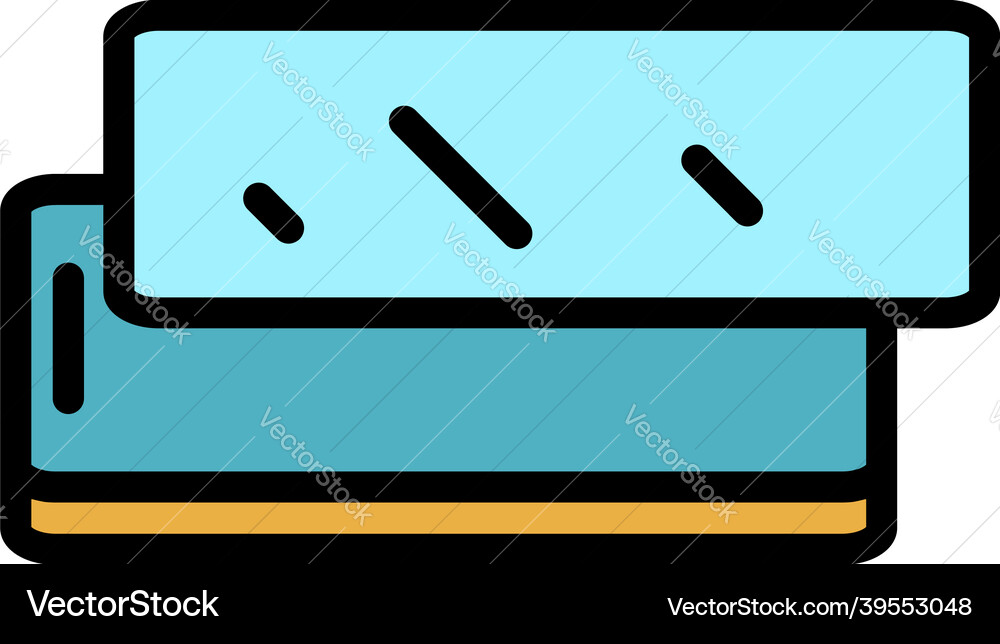Resistant cell glass icon color outline Royalty Free Vector