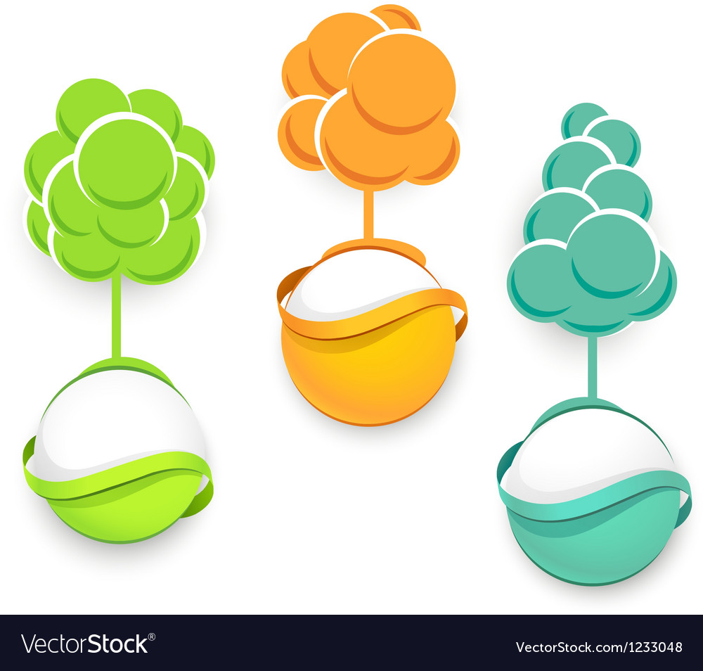Set of trees icons Royalty Free Vector Image - VectorStock