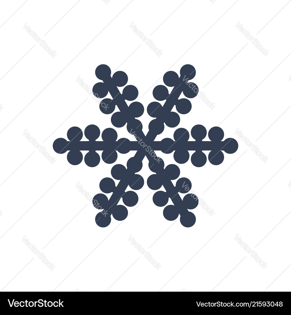Snowflake icon black silhouette snow flake sign Vector Image